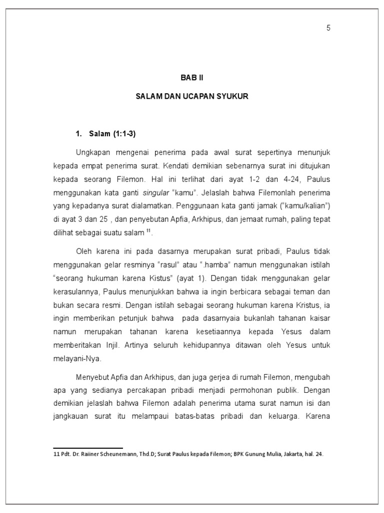 Tafsir Kitab Filemon | PDF