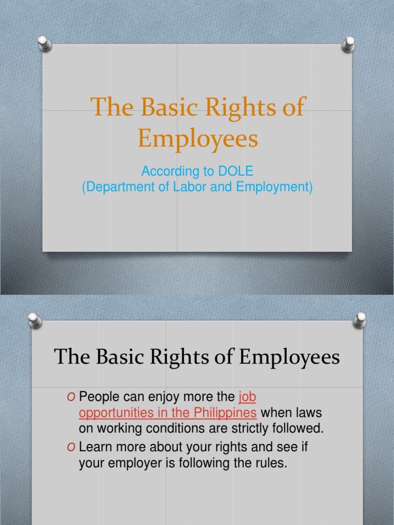Basic Rights of Employees | PDF | Working Time | Employment