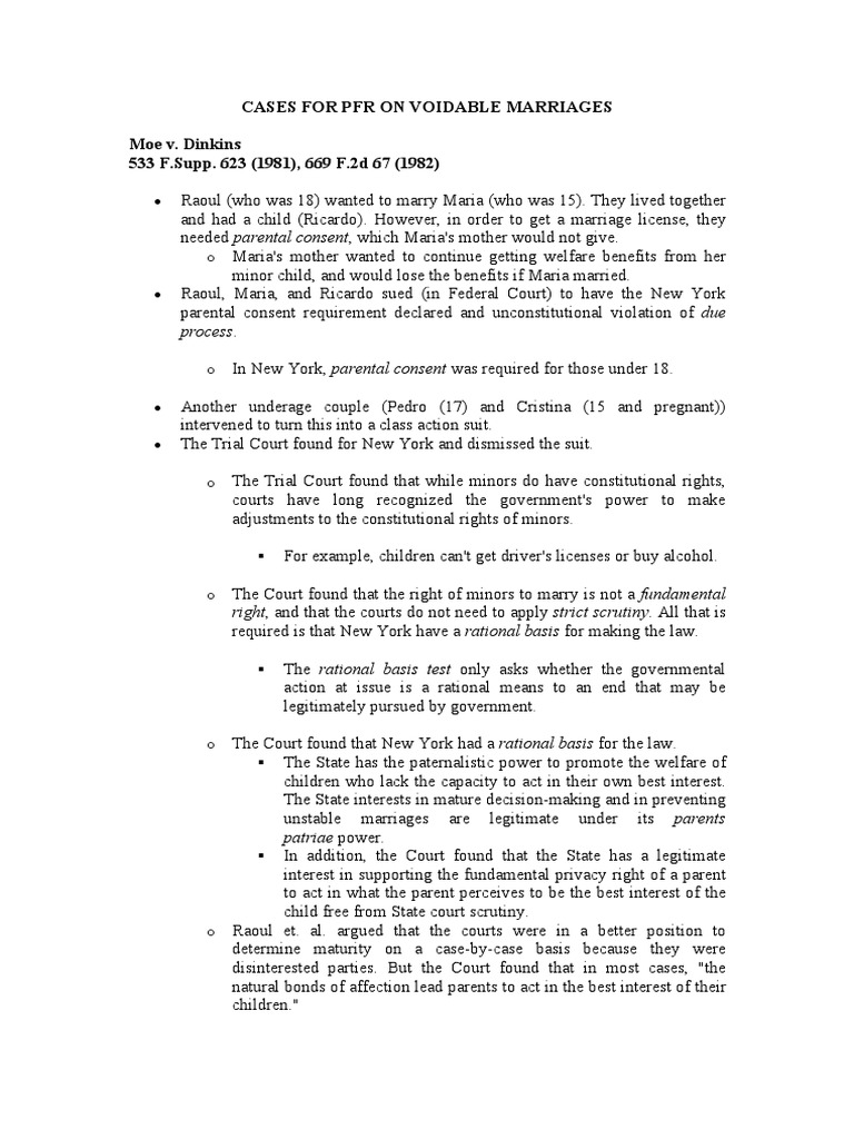 PFR Cases | PDF | Annulment | Rational Basis Review
