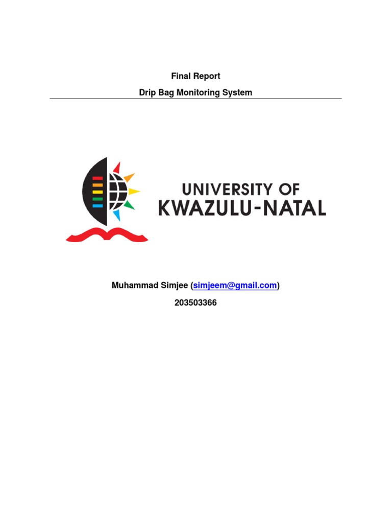 IV Bag Monitoring System Design Report | PDF | Intravenous Therapy | Usb
