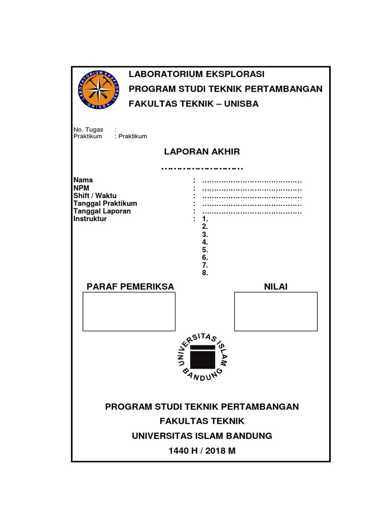 Format Laboratorium Eksplorasi Unisba | PDF