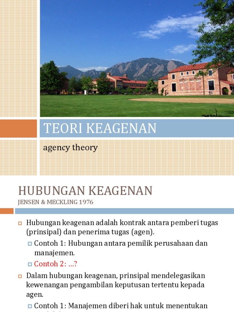 Teori Keagenan | PDF