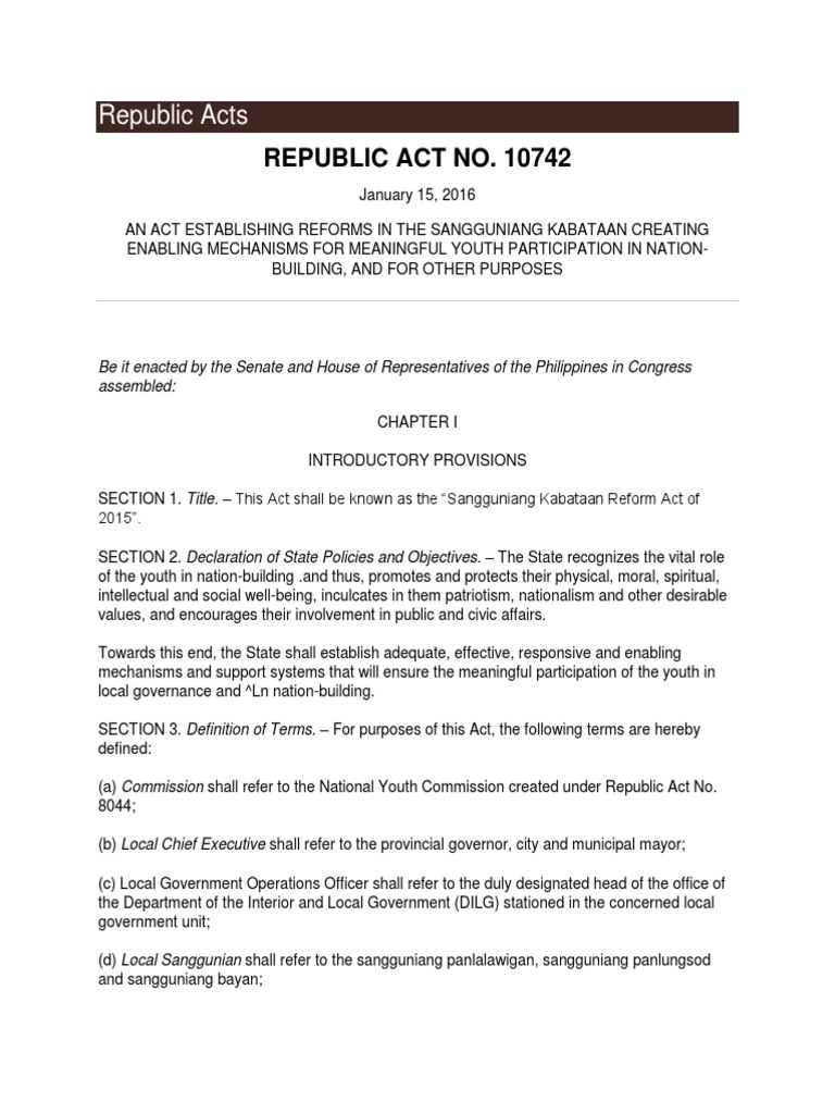 Republic Acts | PDF | Local Government | Public Sphere