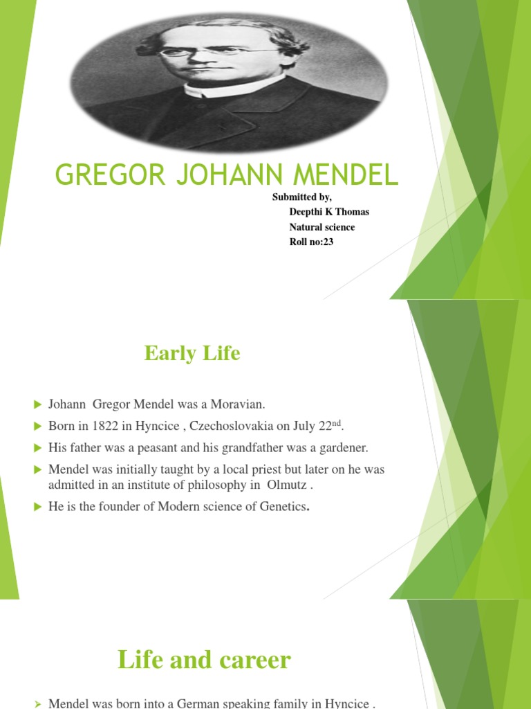 Gregor Johann Mendel | PDF | Dominance (Genetics) | Heredity