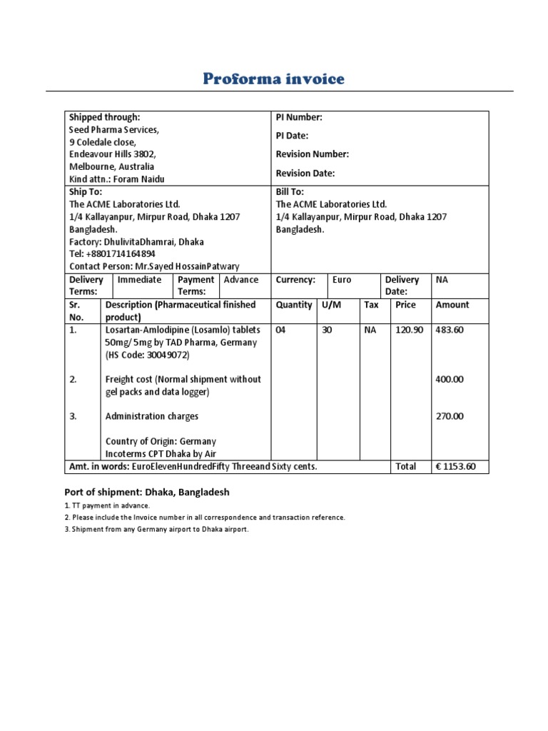 Acme New RLD | PDF | Invoice | Payments