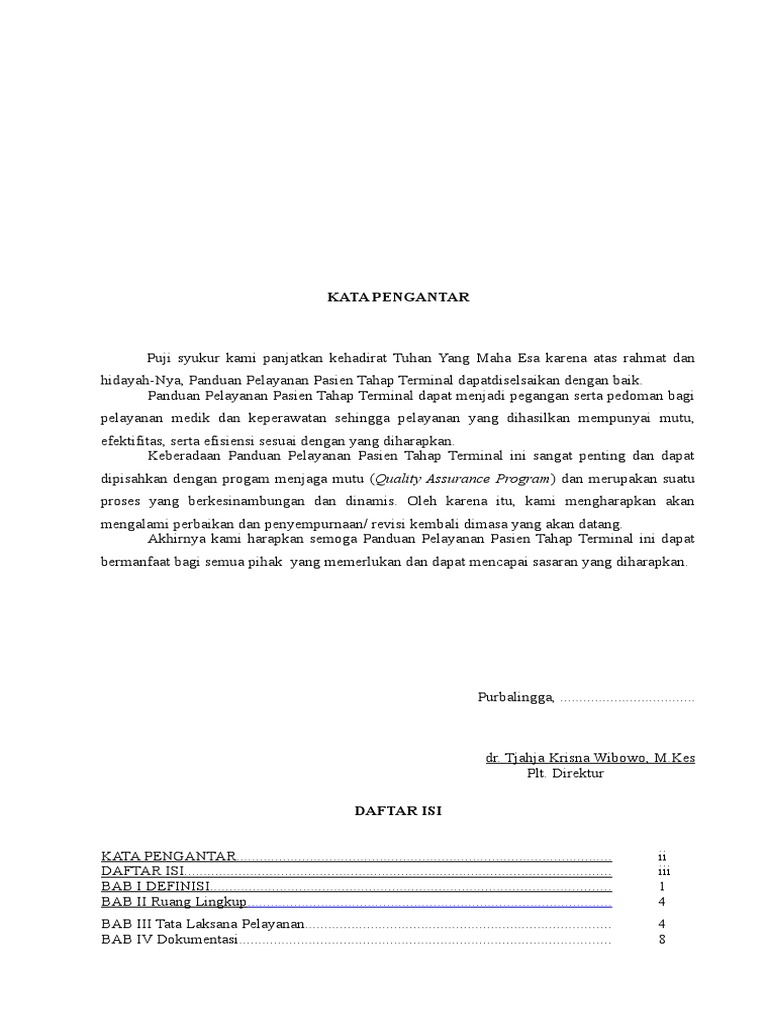 Panduan Pasien Tahap Terminal | PDF