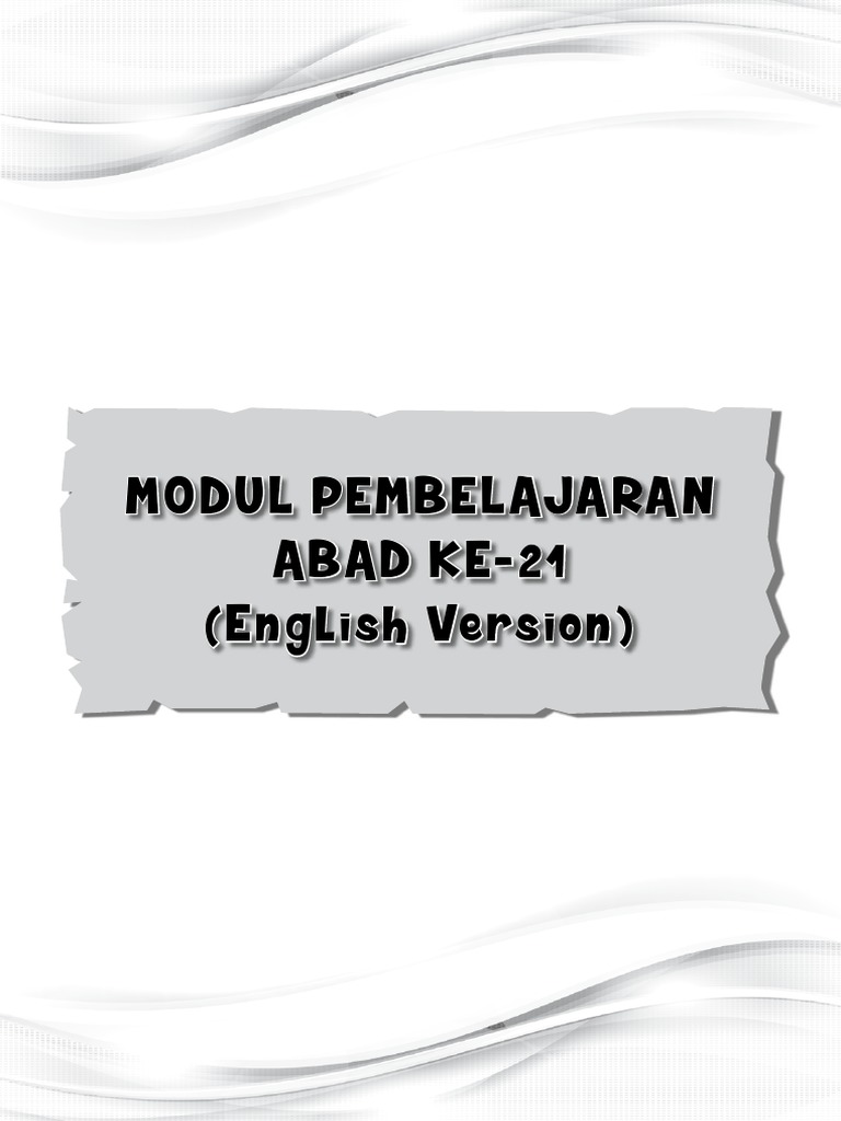 Modul Pembelajaran PAK-21 (English) | PDF | Body Mass Index | Set ...