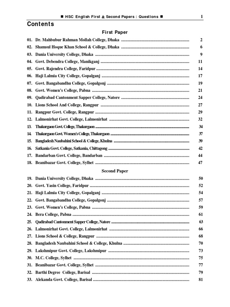 HSC English Test Papers 2018 | PDF | Etiquette