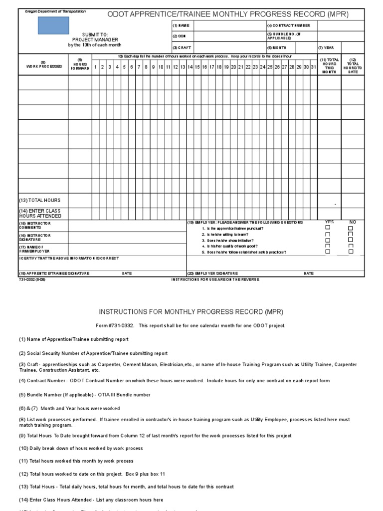 Monthly Progress Report | PDF | Apprenticeship | Labor