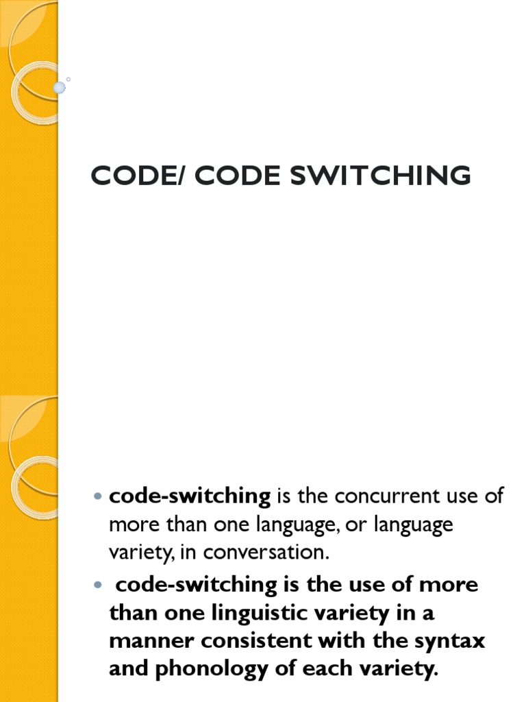 code switching | Sociolinguistics | Philology