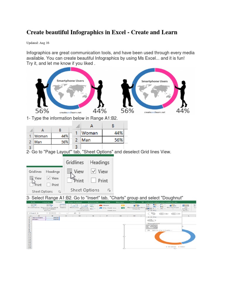 Create Beautiful Infographics in Excel | PDF | Infographics | Chart