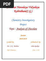 Chemistry Project: Project Report On "Chocolate Analysis" | PDF ...
