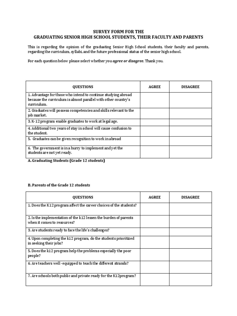 03 Questionnaires 1 SAMPLE | PDF | Students | Curriculum