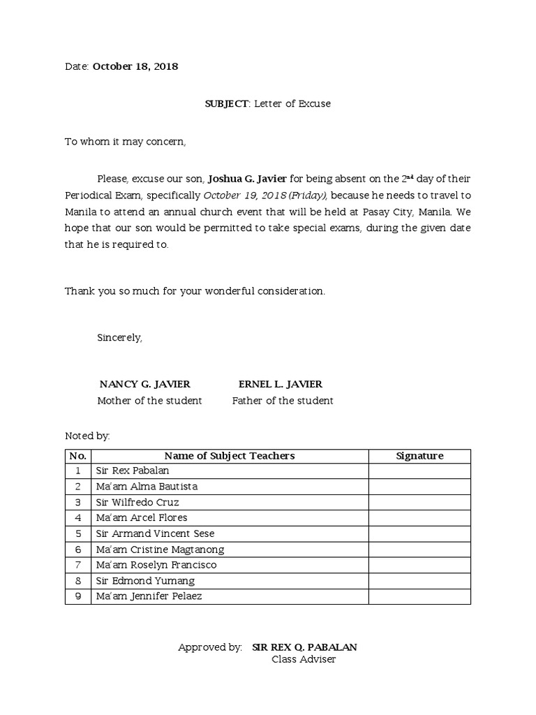 Letter of Explanation | PDF