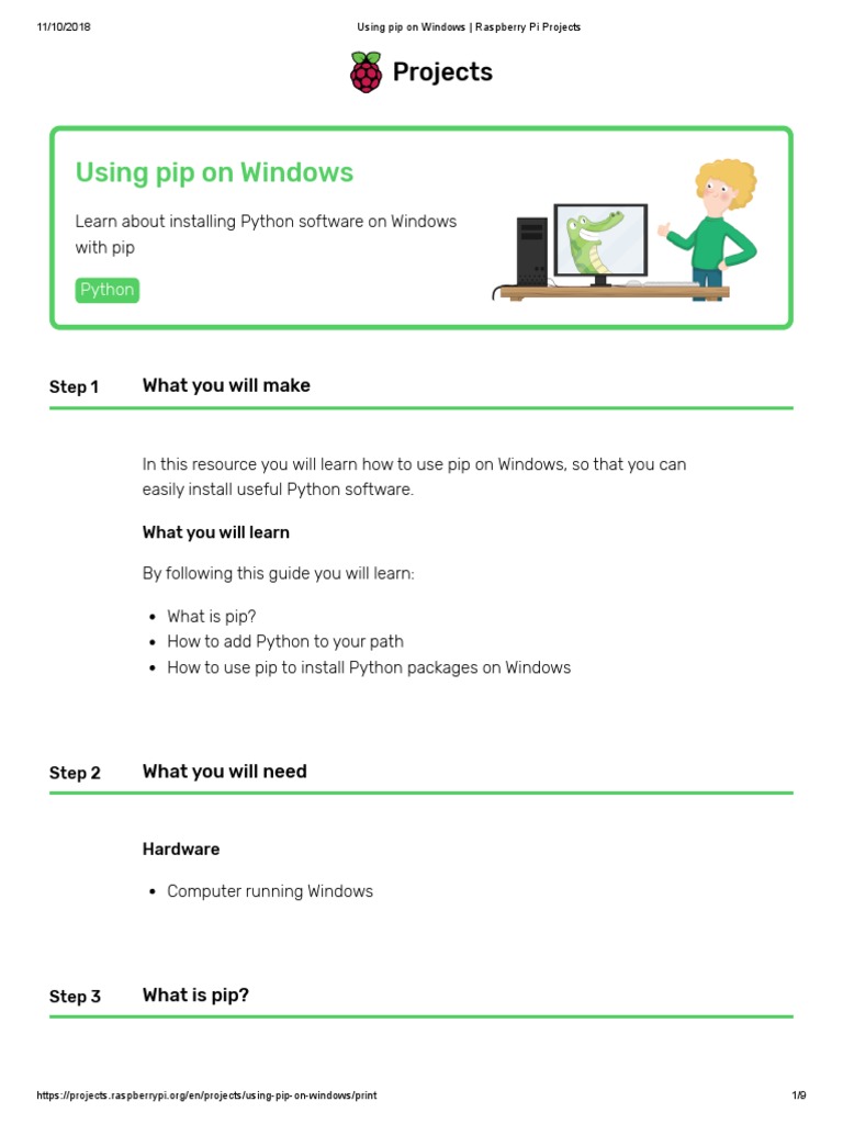 Pip Raspberry Pi Pdf Python Programming Language Command Line Interface 2464