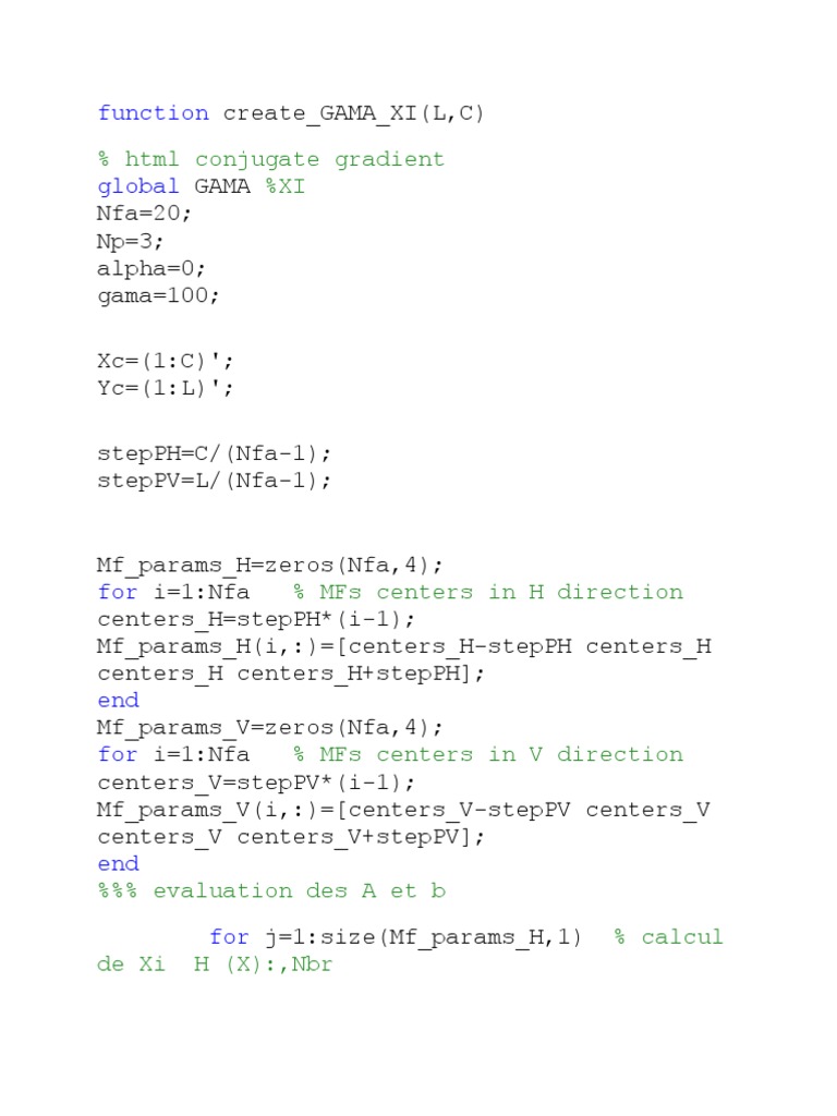 % HTML Conjugate Gradient %XI: Function | PDF