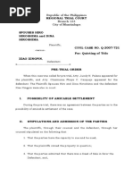 Pre Trial Order Sample | PDF | Prosecutor | Witness