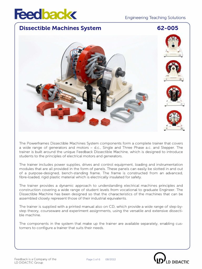 62-005 Datasheet Dissectible Machine 08 2013 | PDF | Electric Generator ...