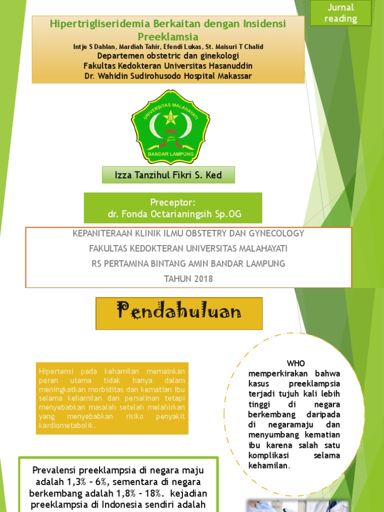 Hipertrigliserida Pada Preeklampsia | PDF