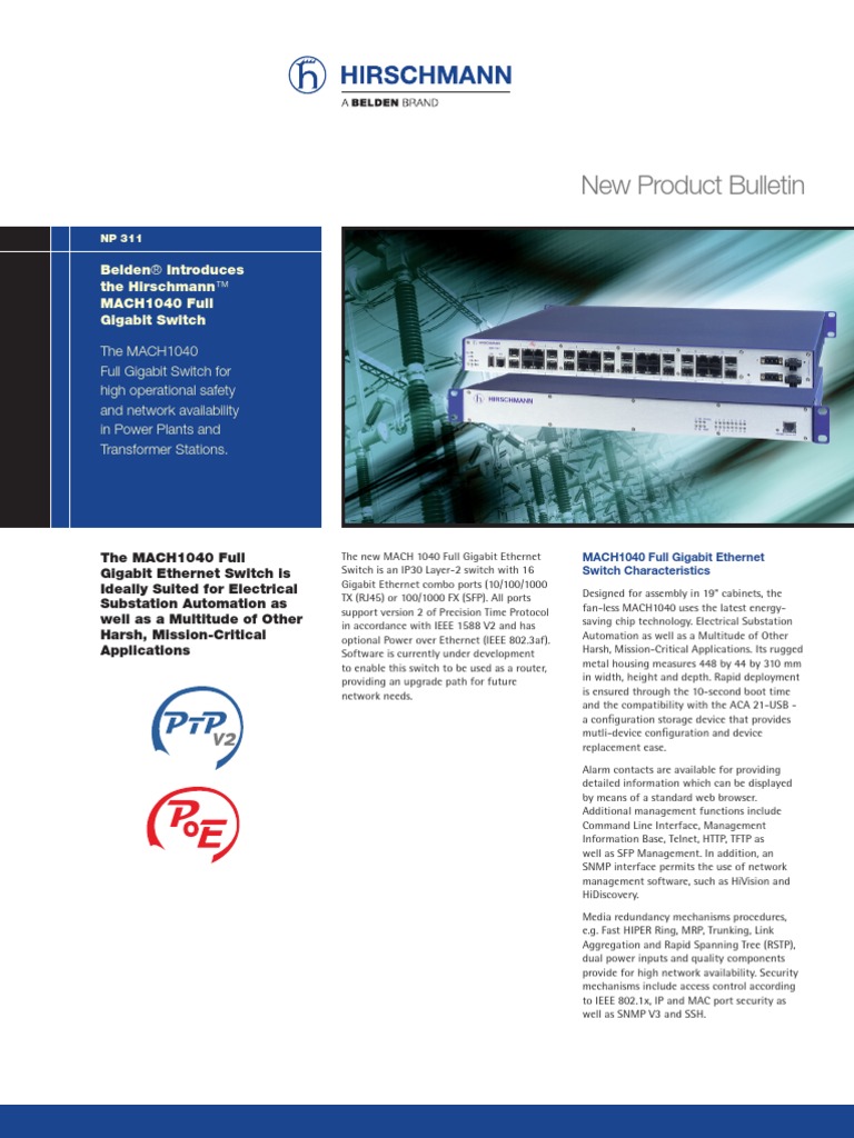 MACH1040 | PDF | Network Switch | Computer Network