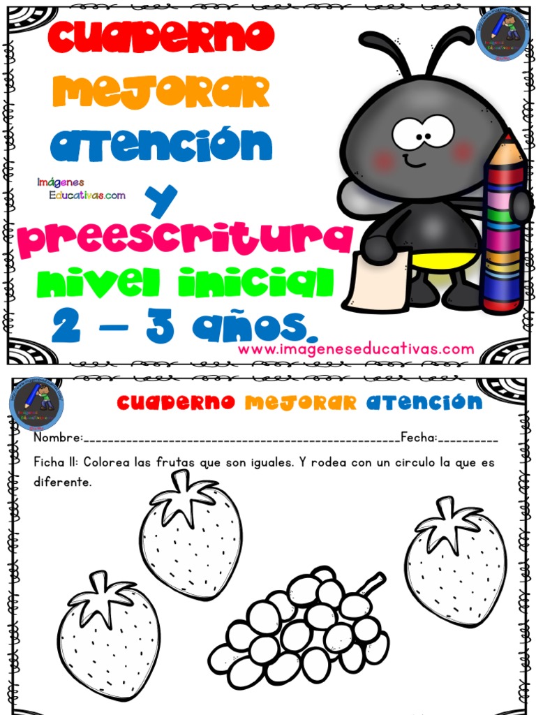 Fichas para Trabajar La Preescritura Nivel Inicial 2 - 3 Años Parte2 | PDF
