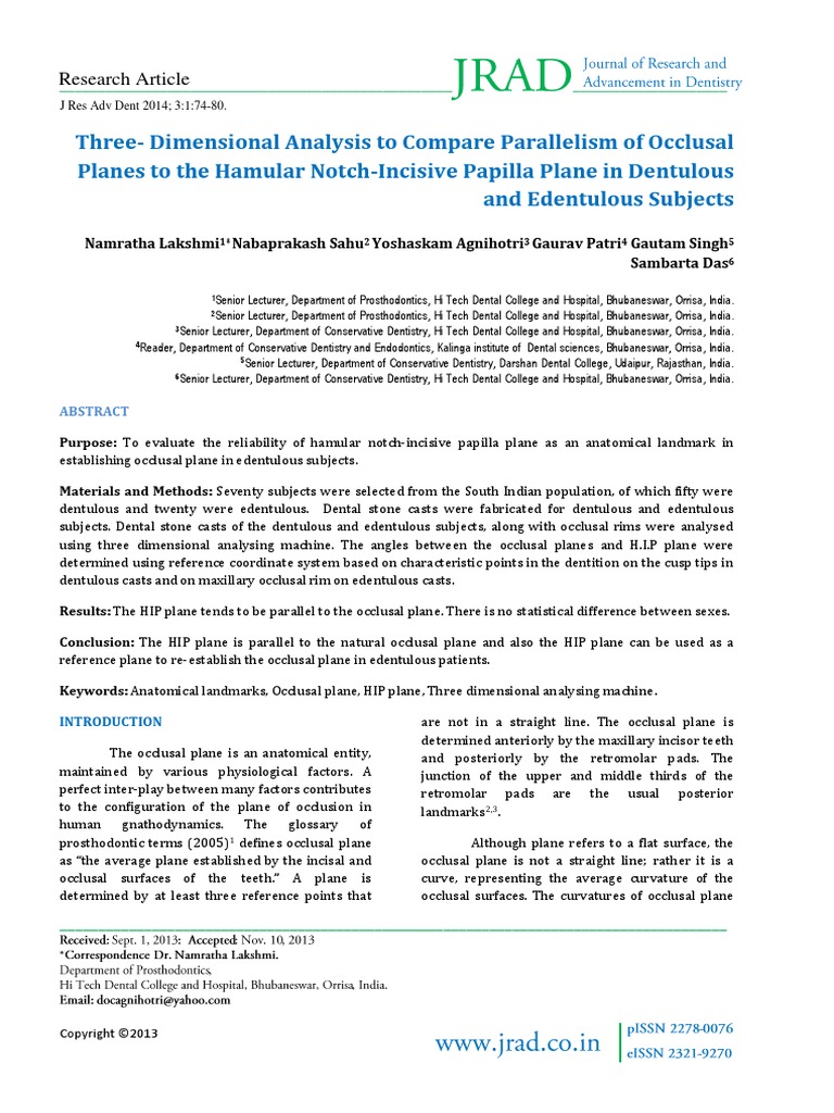 Hamular Notch Incisive | Face | Dental Anatomy