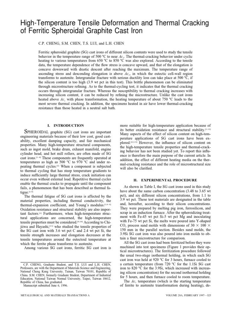 Effect of Silicon Content and Microstructure on the High-Temperature ...
