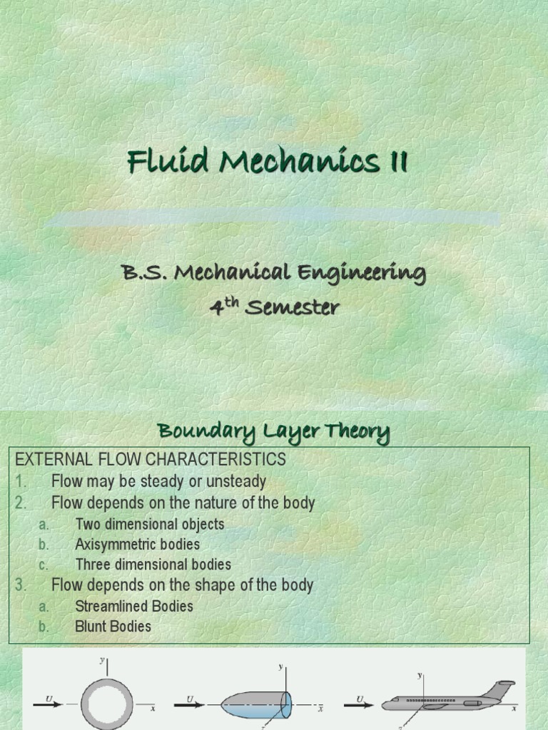 Fluid Mechanics Note | PDF | Boundary Layer | Fluid Dynamics