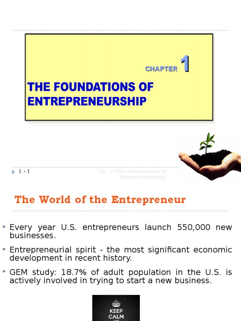 Chapter 1 - The Foundations of Entrepreneurship | PDF ...