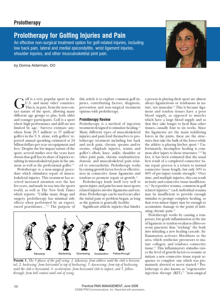 Prolotherapy For Golfing Injuries and Pain | PDF | Shoulder | Elbow