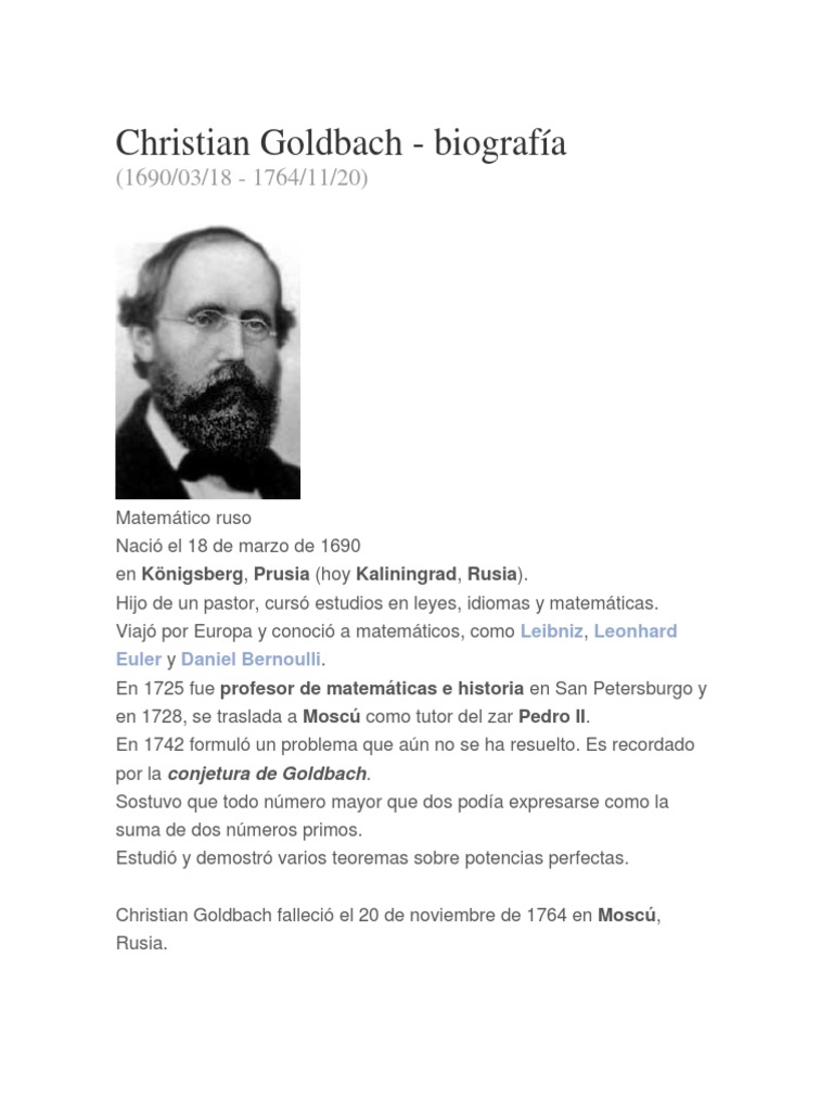 Christian Goldbach | PDF