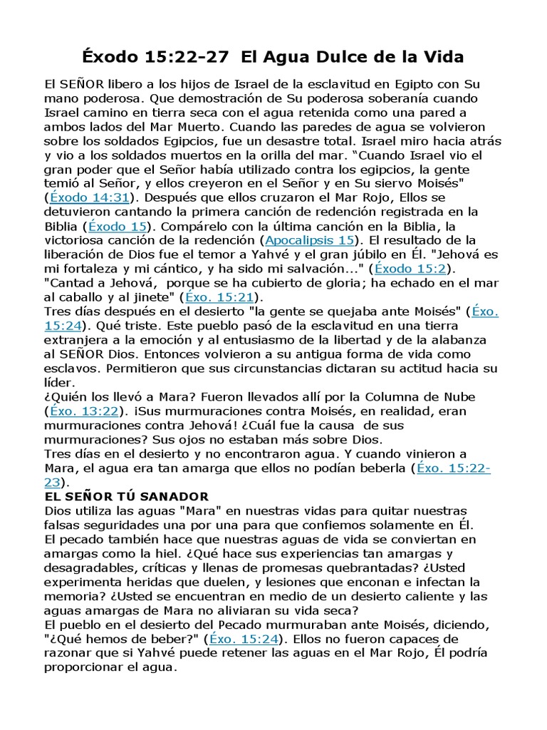 Exodo 15 | PDF | Libro del éxodo | Jesús