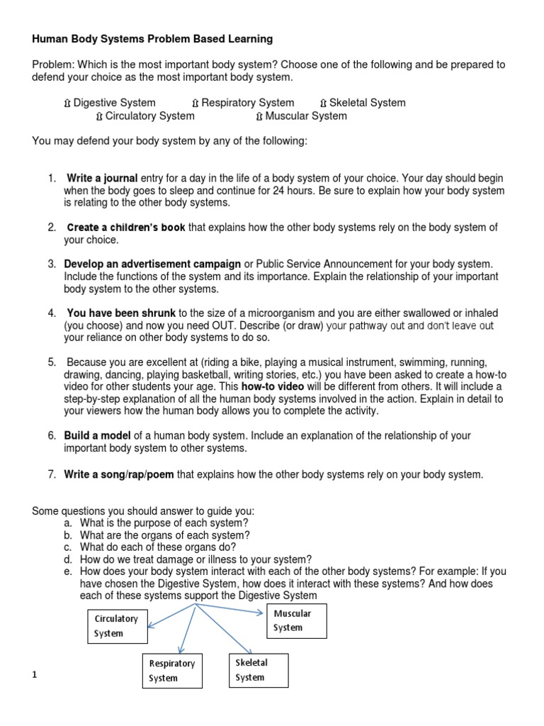 PBL Human Body Systems | PDF | Organ (Anatomy) | Science