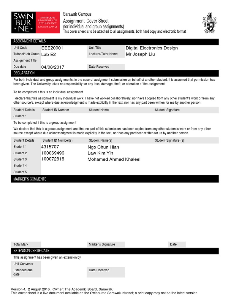 Lab E2 Group 22 | PDF | Digital Electronics | Electronics