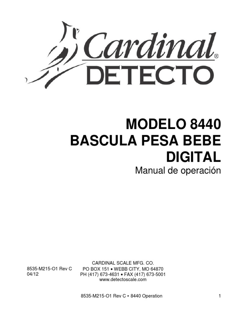 Manual Báscula Digital Bebé 8440 | PDF | Balanza | Bienes manufacturados