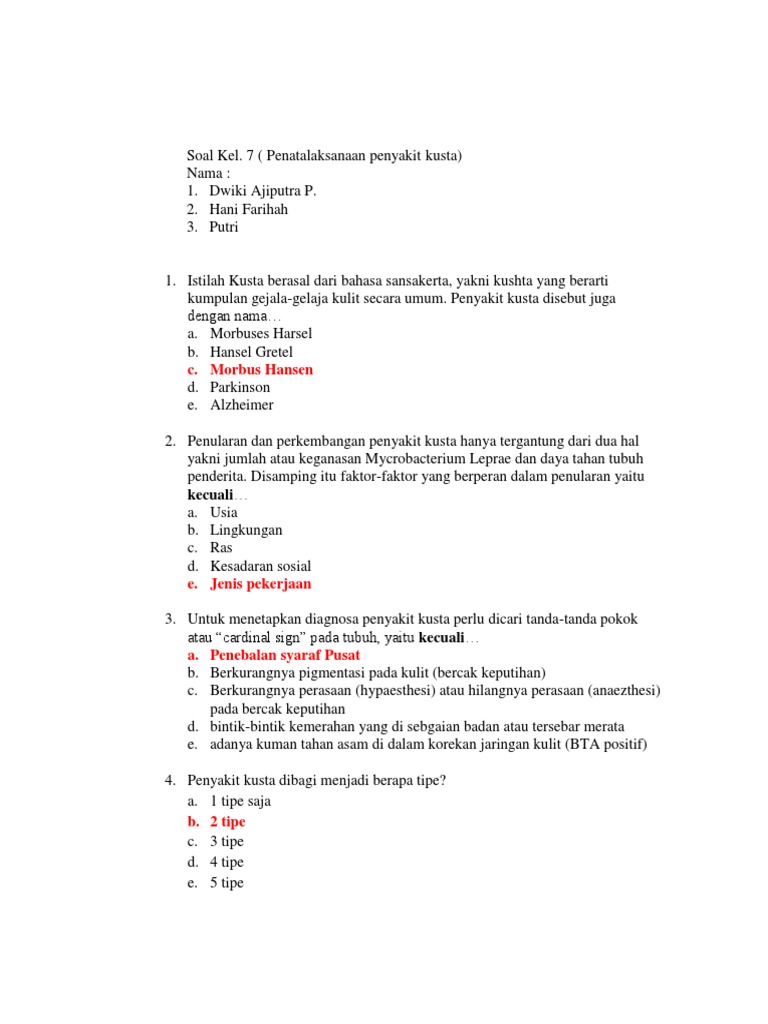 Soal Kel.7 (KUSTA) | PDF