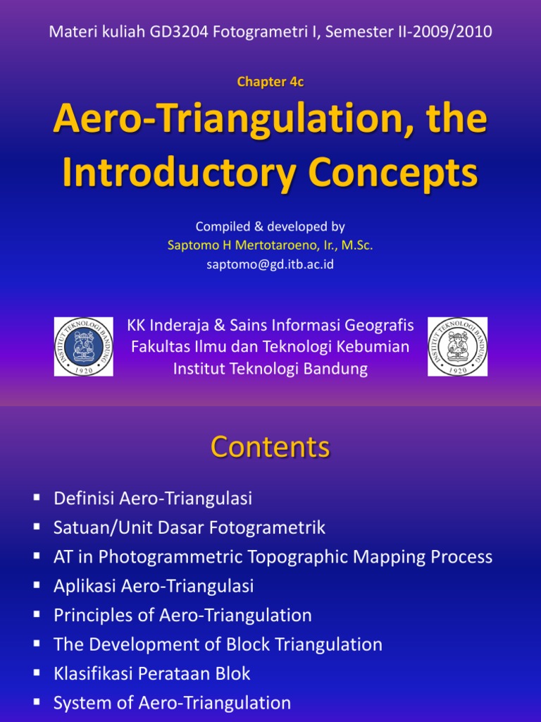 Konsep Dasar Aero-Triangulasi | PDF | Survei | Geomatika