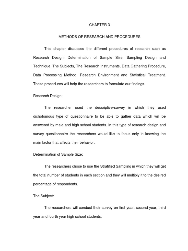 Chapter 3 | PDF | Survey Methodology | Sampling (Statistics)