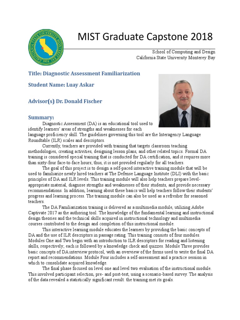 Final One Page Capstone Summary Luay Askar Picture | Download Free PDF ...