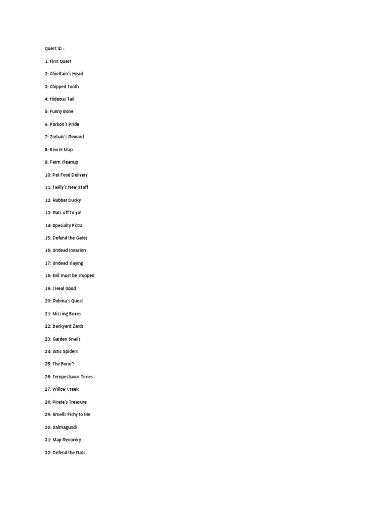 Quest ID 1 | PDF | Nature