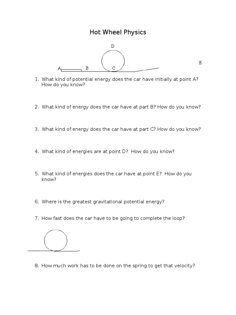 Understanding Hot Wheel Physics | PDF | Potential Energy | Kinetic Energy