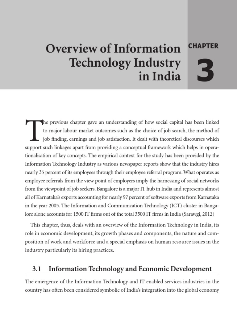Overview of Information Technology Industry in India | PDF | Economy Of ...