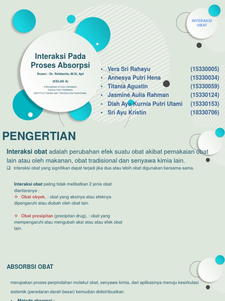 Interaksi Obat Pada Proses Absorbsi | PDF