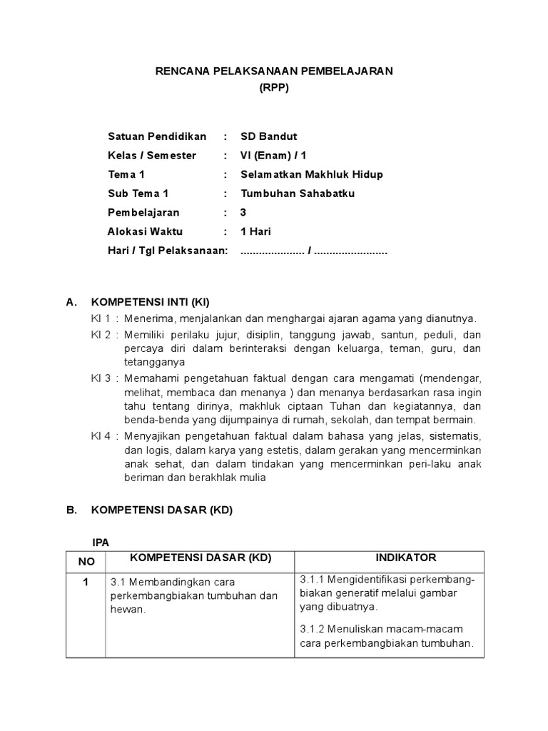 RPP Workshop PPG PGSD | PDF