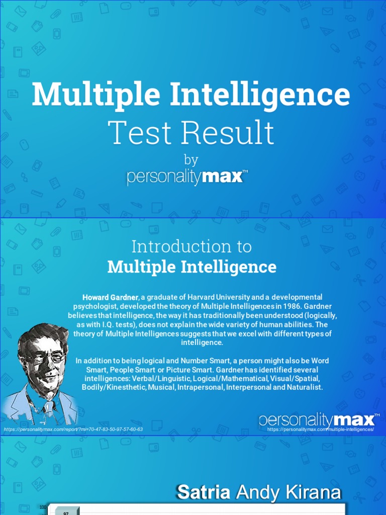 Multiple Intelligences Test Results | PDF | Neuroscience | Psychology