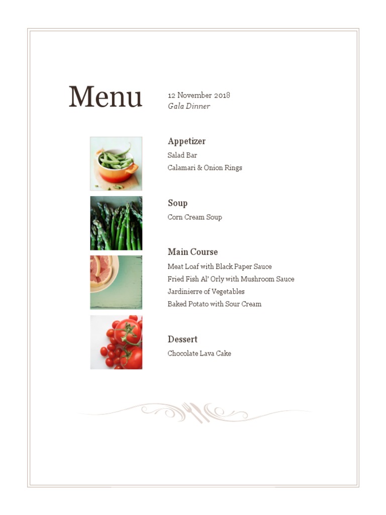 Menu BEO | PDF