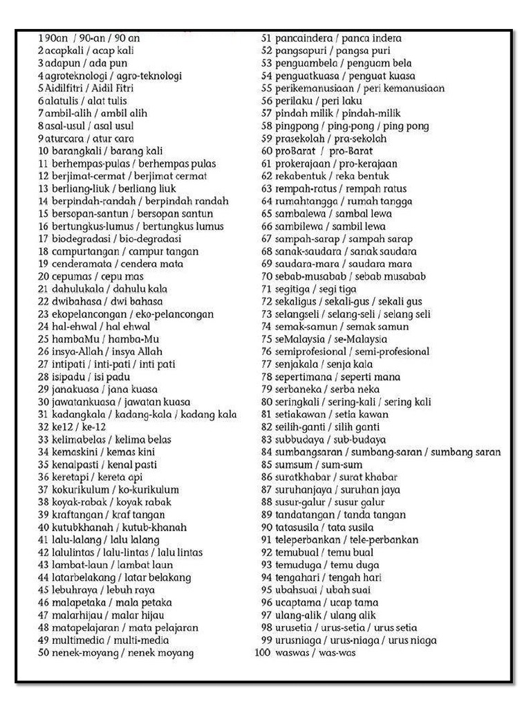 100 - Ejaan PDF | PDF