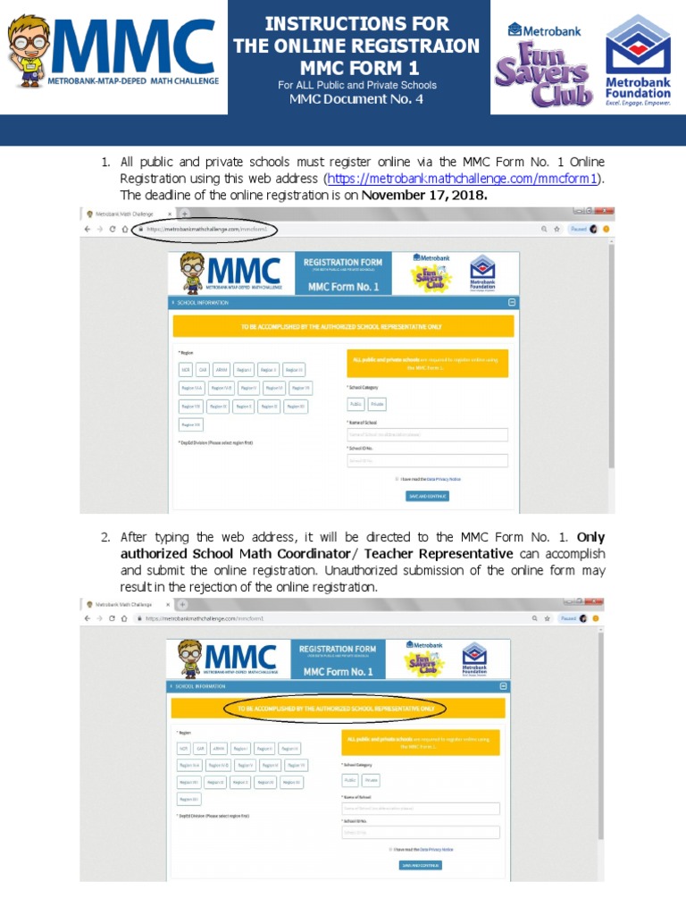 MMC Document No. 4: For ALL Public and Private Schools | PDF ...