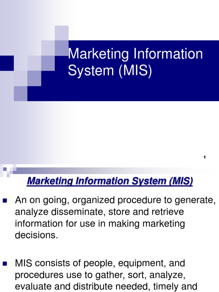 An Overview of Marketing Information Systems and the Marketing Research ...