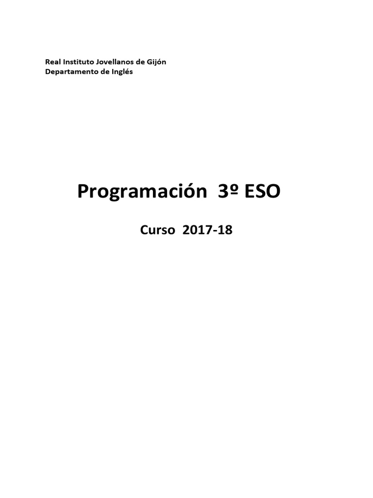 Programacion 3 Eso | PDF | Comunicación | Conocimiento